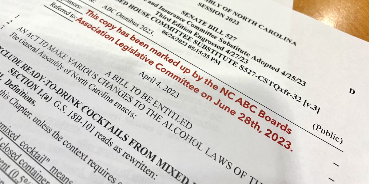 Proposed Senate bill aims to change NC liquor laws Proposed Senate bill aims to change NC liquor laws